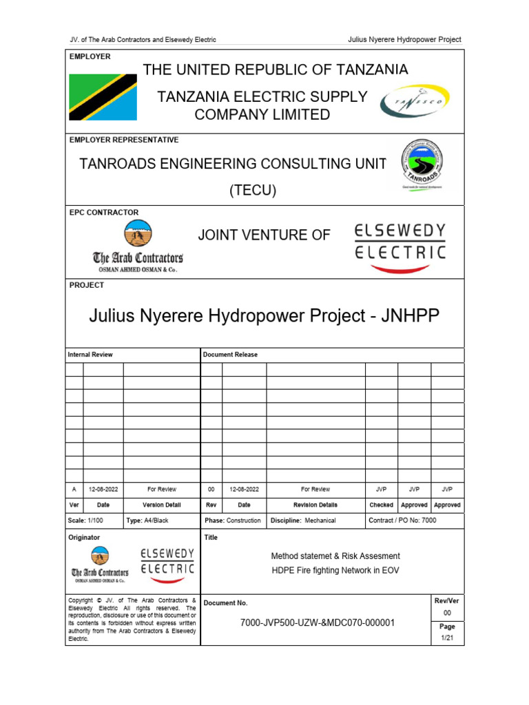 HDPE Fire Fighting Network in EOV | PDF | Pipe (Fluid Conveyance) | Welding