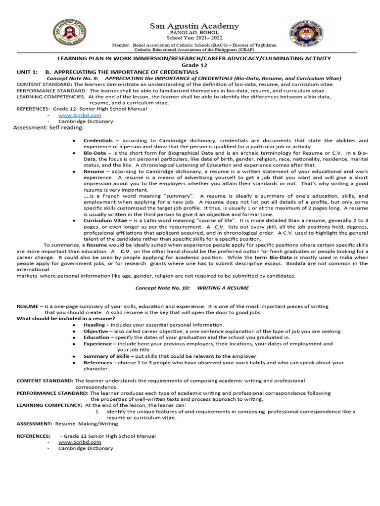 Work Immerson For Midterm 2023 2024 | PDF | Résumé | Job Interview