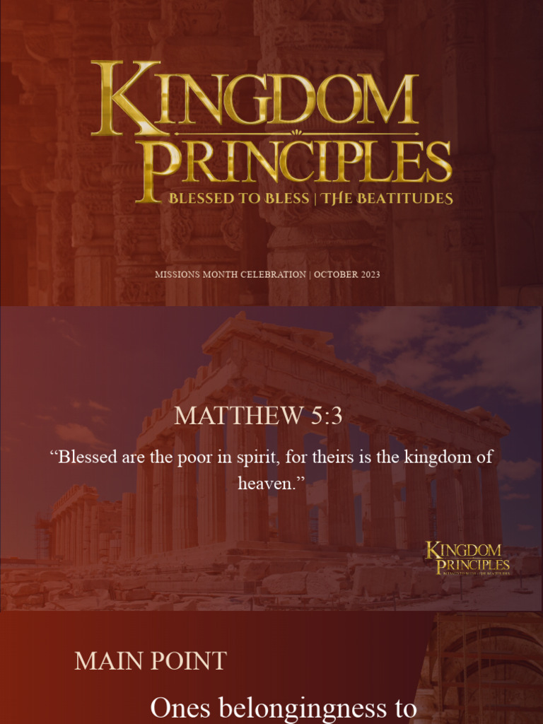Kingdom Principles Sermon Template | PDF