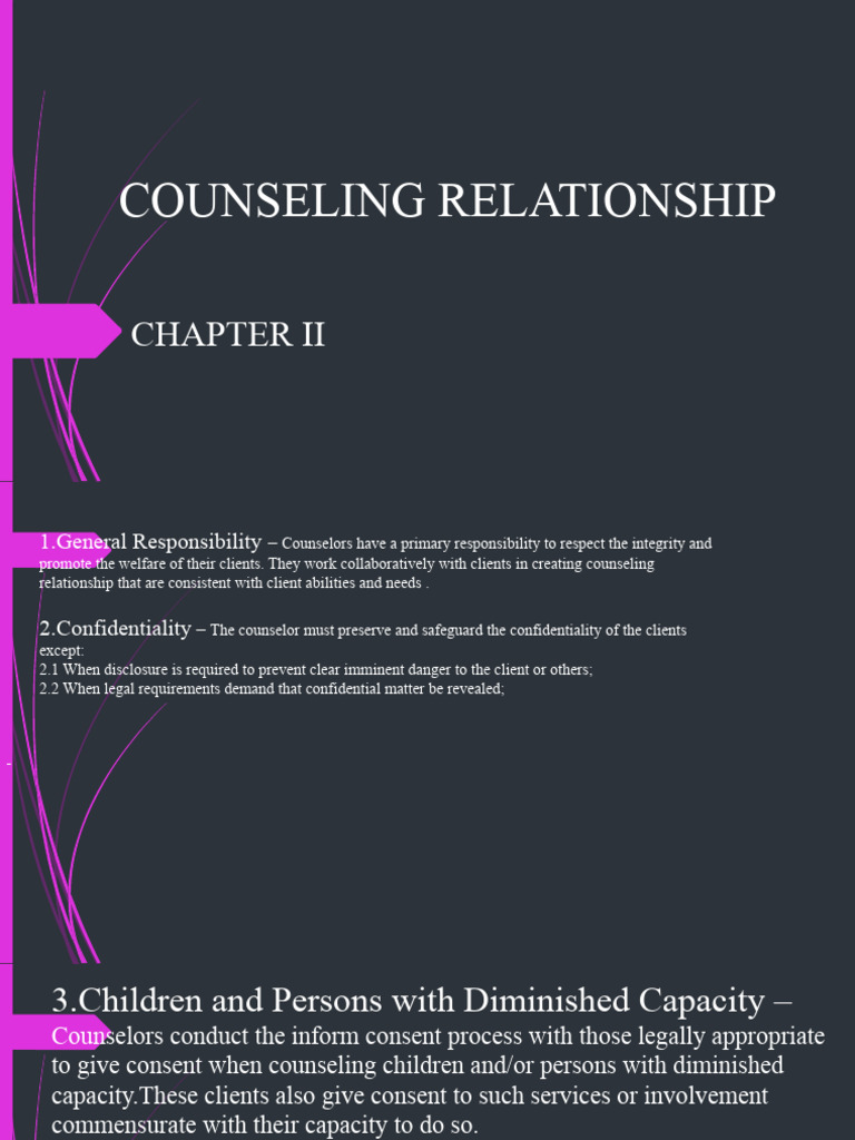 Article II Counseling Relationship | PDF