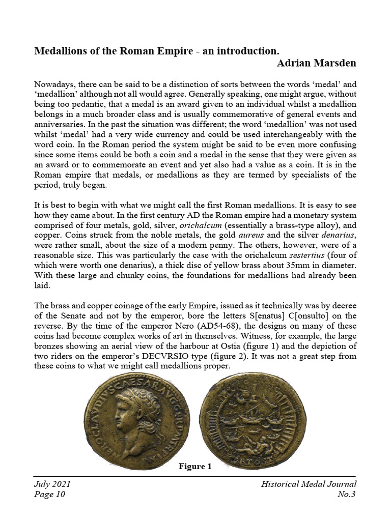 Medallions of The Roman Empire An Introd | PDF | Coins | Roman Empire