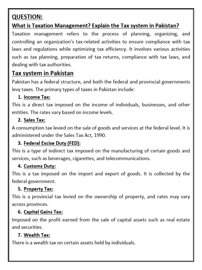 Taxation Management | PDF | Taxes | Taxation In The United States
