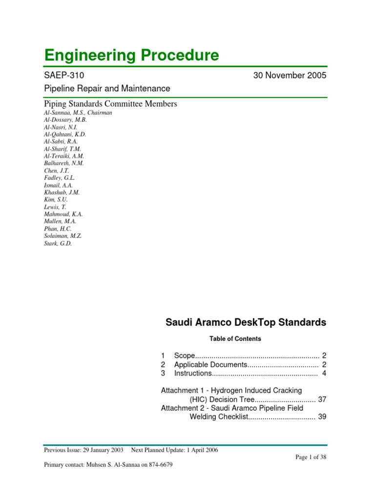 Saep 310 | PDF | Pipe (Fluid Conveyance) | Carbon Dioxide