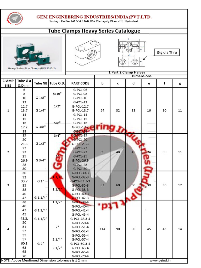 Pipe Clamp Heavy Series | PDF