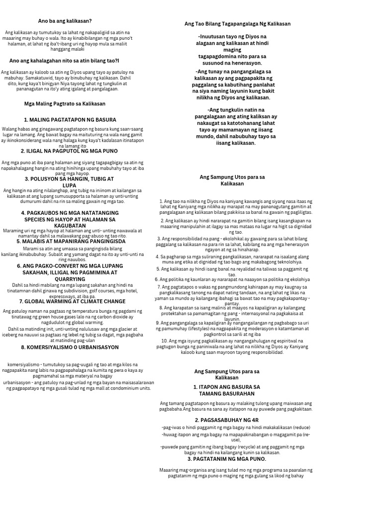 Ano Ba Ang Kalikasan | PDF