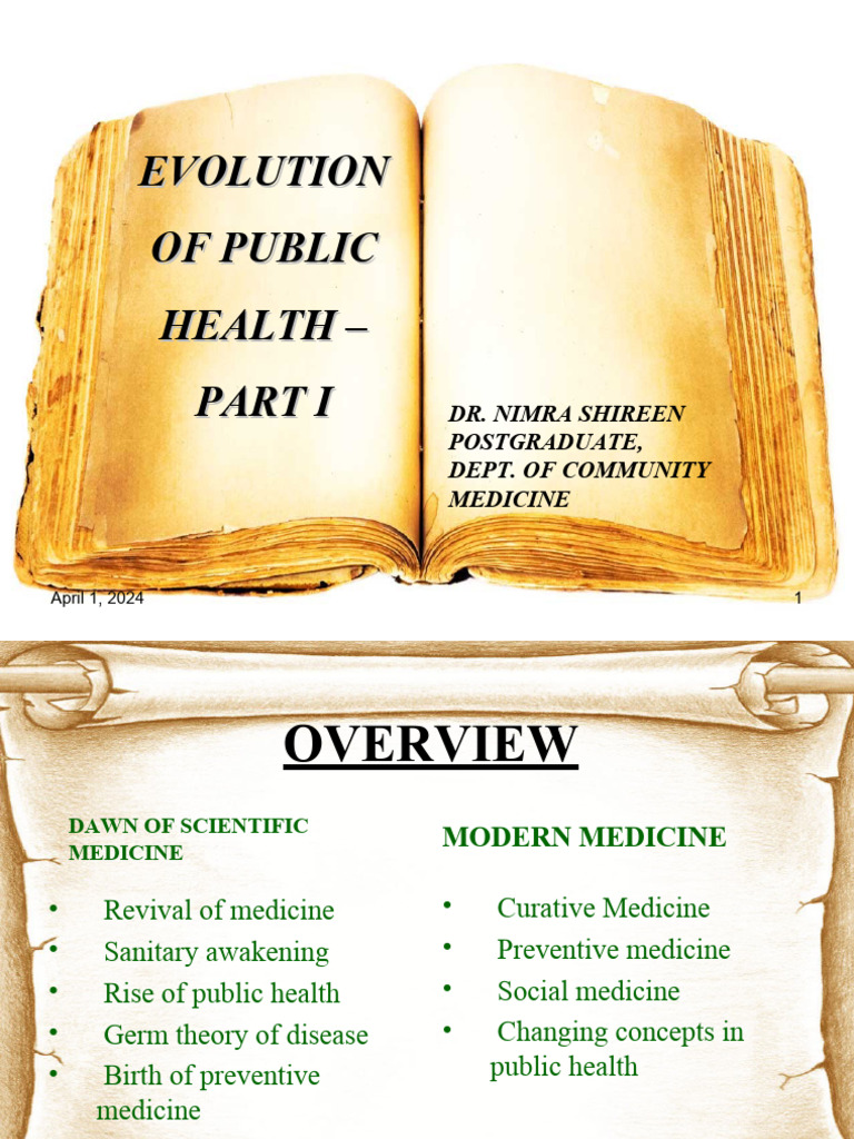 Evolution of Public Health - Part I | PDF | Louis Pasteur | Malaria