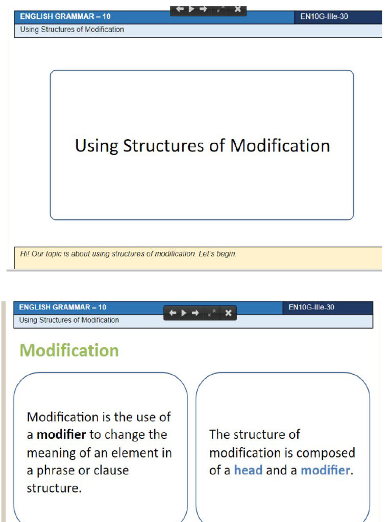 Structures of Modification | PDF
