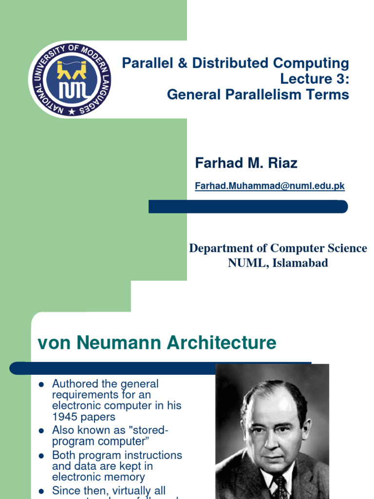 Lecture Week - 2 General Parallelism Terms | PDF | Central Processing Unit | Parallel Computing