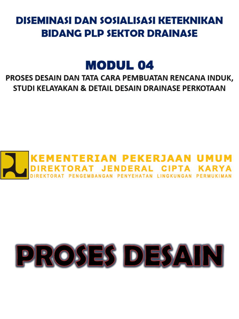 04 - Proses Desain, Tata Cara Pembuatan Mp-Fs-Ded Drainase | PDF