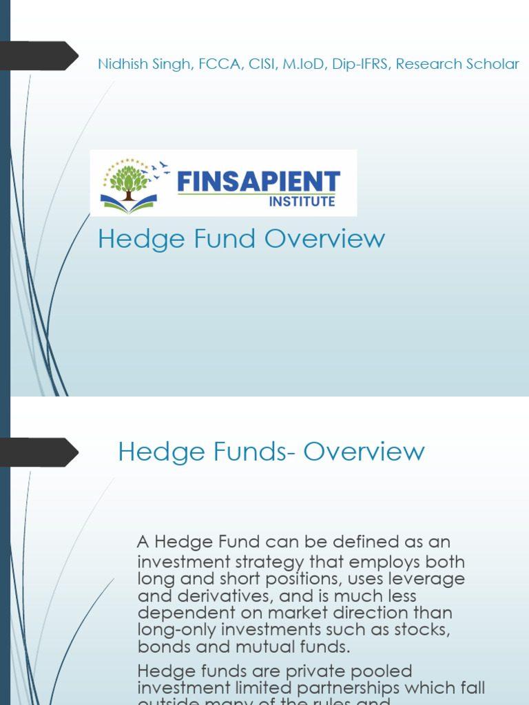 Hedge Fund Overview v1 | PDF | Arbitrage | Hedge Fund Hedge Fund Overview v1 | PDF | Arbitrage | Hedge Fund