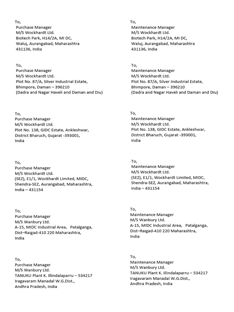 Sample Address - Copy 112 | PDF