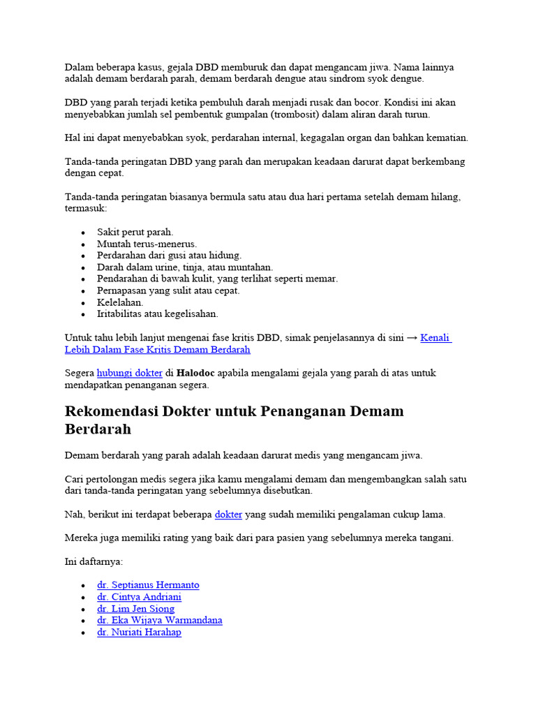 Demam Berdarah | PDF