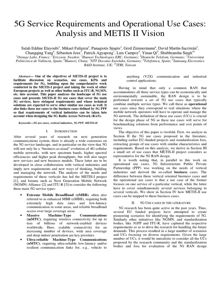 2016 06 EuCNC 5G Service Requirements And Operational Use Cases