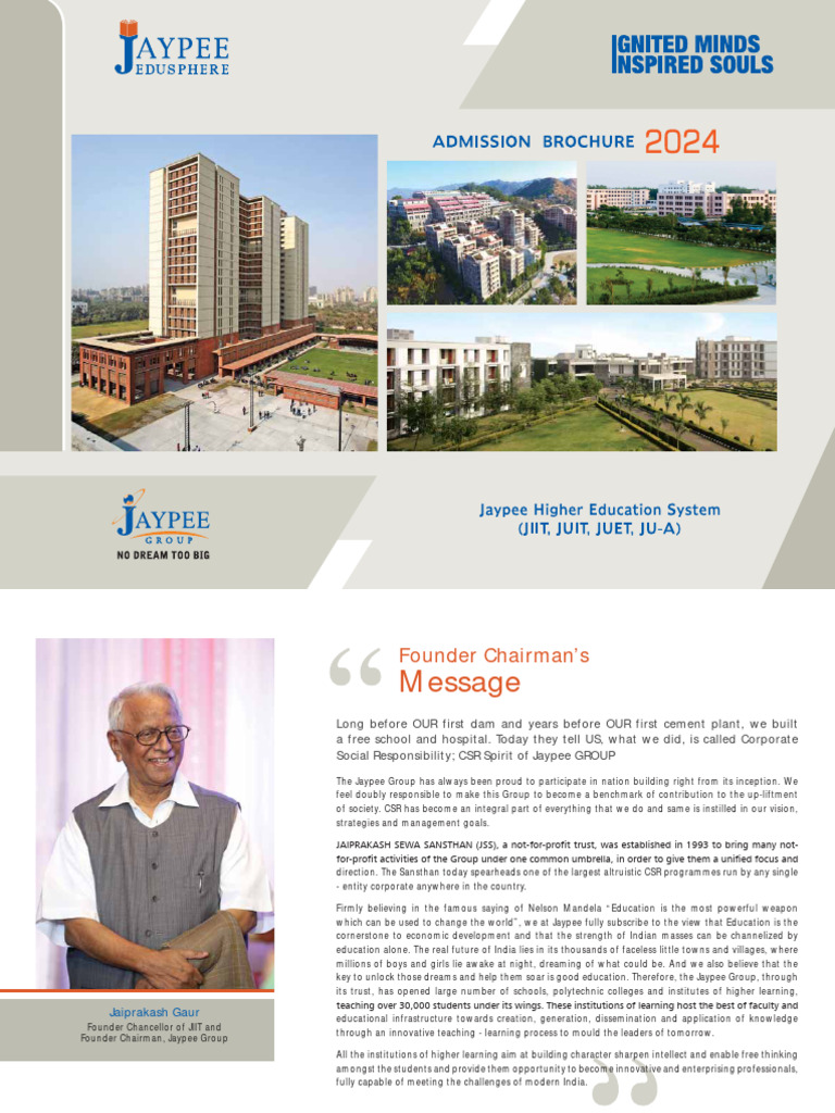 Final JIIT Admission Brochure | PDF | Engineering | Supercomputer