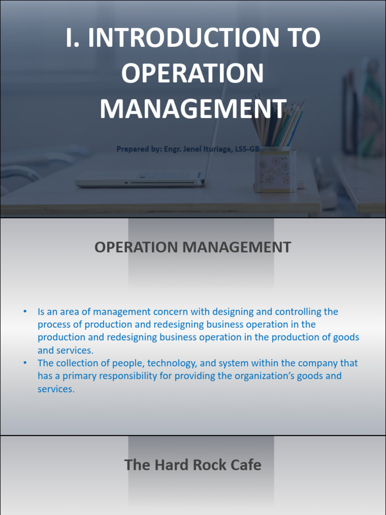 I. Introduction To Operation Management | PDF | Economic Growth ...