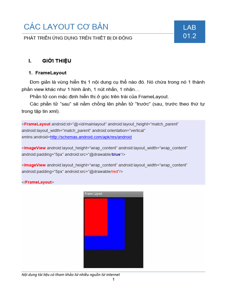 Lab01.2 - Basic Layouts | PDF