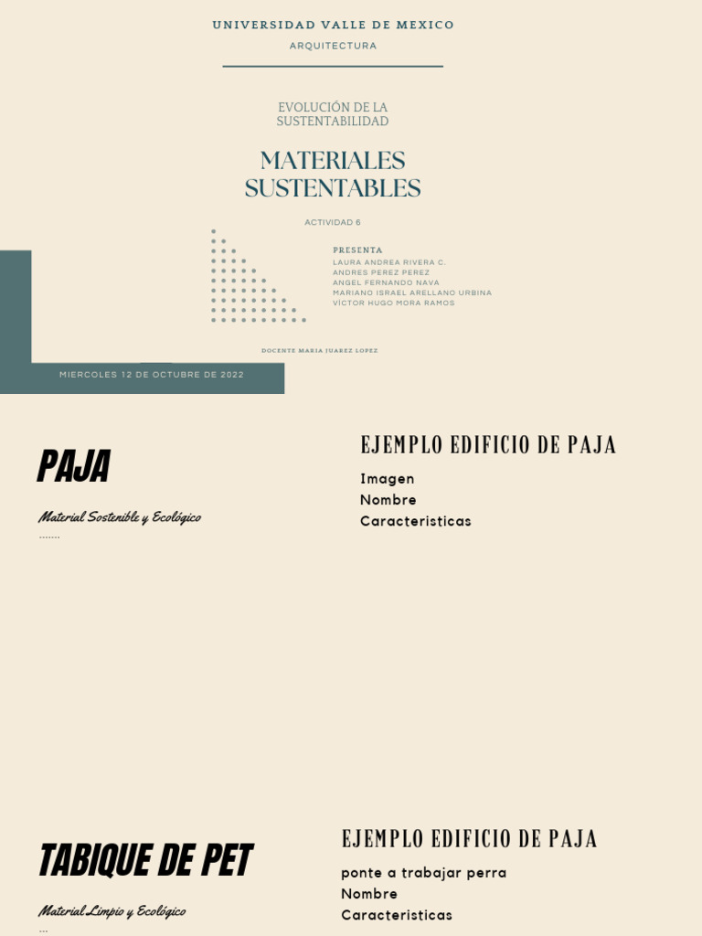 Exposición Materiales 1 | PDF | edificio