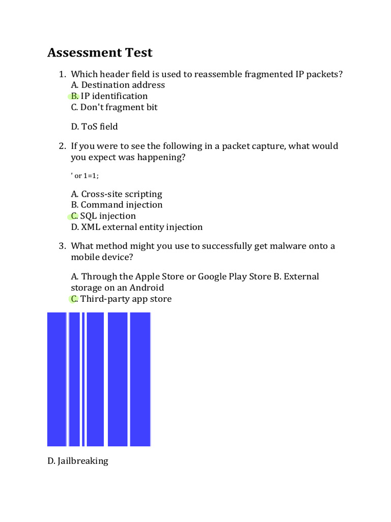 Assessment Test | PDF | Domain Name System | Telecommunications