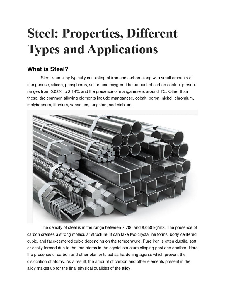 Steel | PDF | Steel | Alloy
