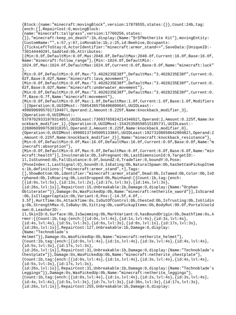 Minecraft Netherite Gear Details | PDF | Minecraft