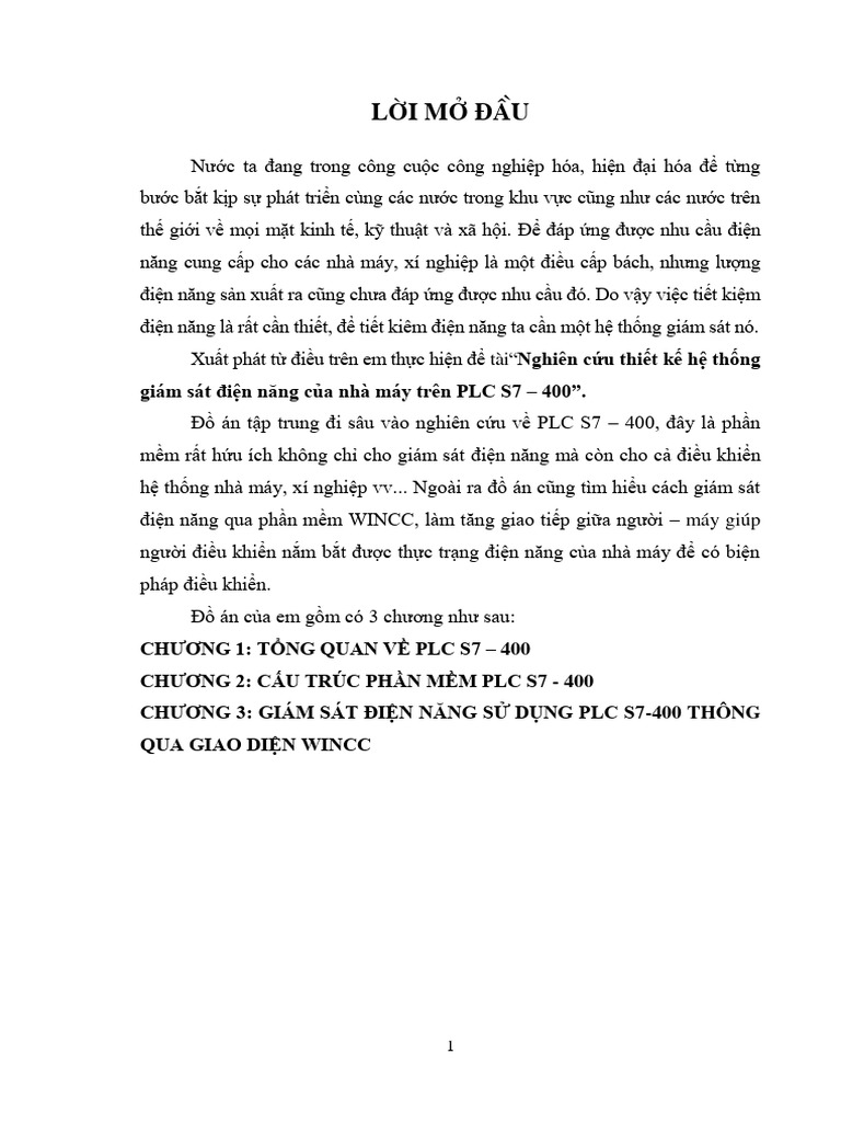 (123doc) - Nghien-Cuu-Thiet-Ke-He-Thong-Giam-Sat-Dien-Nang-Cua-Nha-May-Tren-Plc-S7-400 | PDF