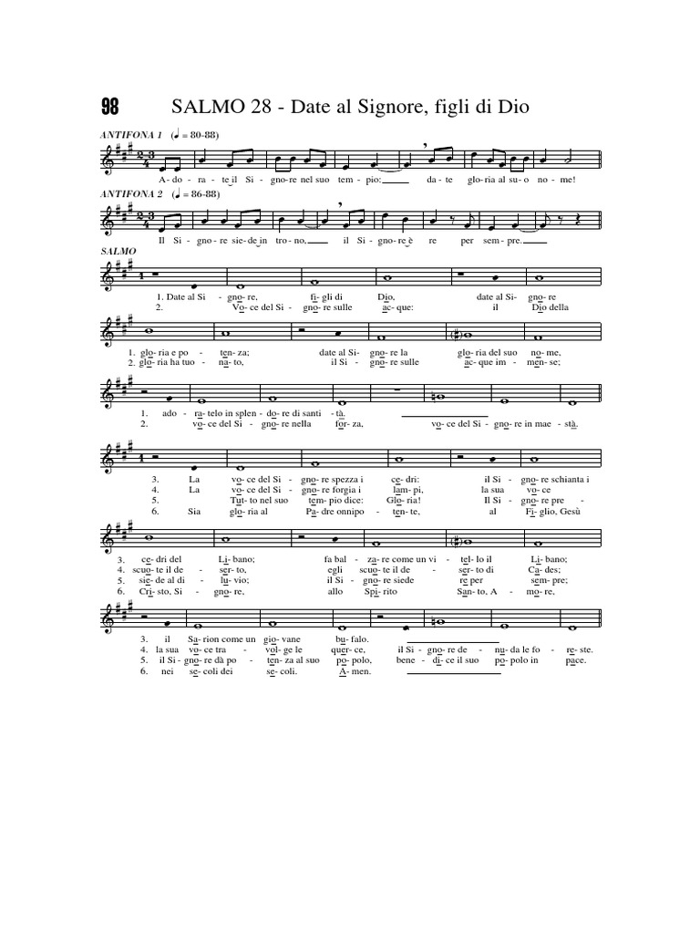 Documento Di Salmo 28 | PDF