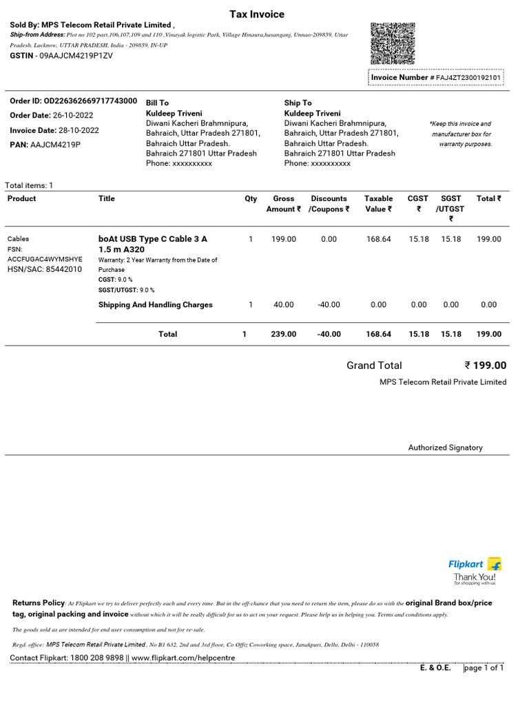 Invoice OD226362669717743000 | PDF | Taxes | Economies