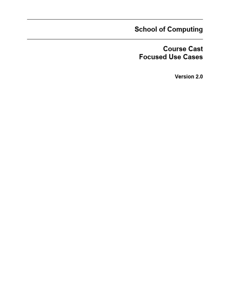 Focused Use Cases | PDF | Use Case | Login