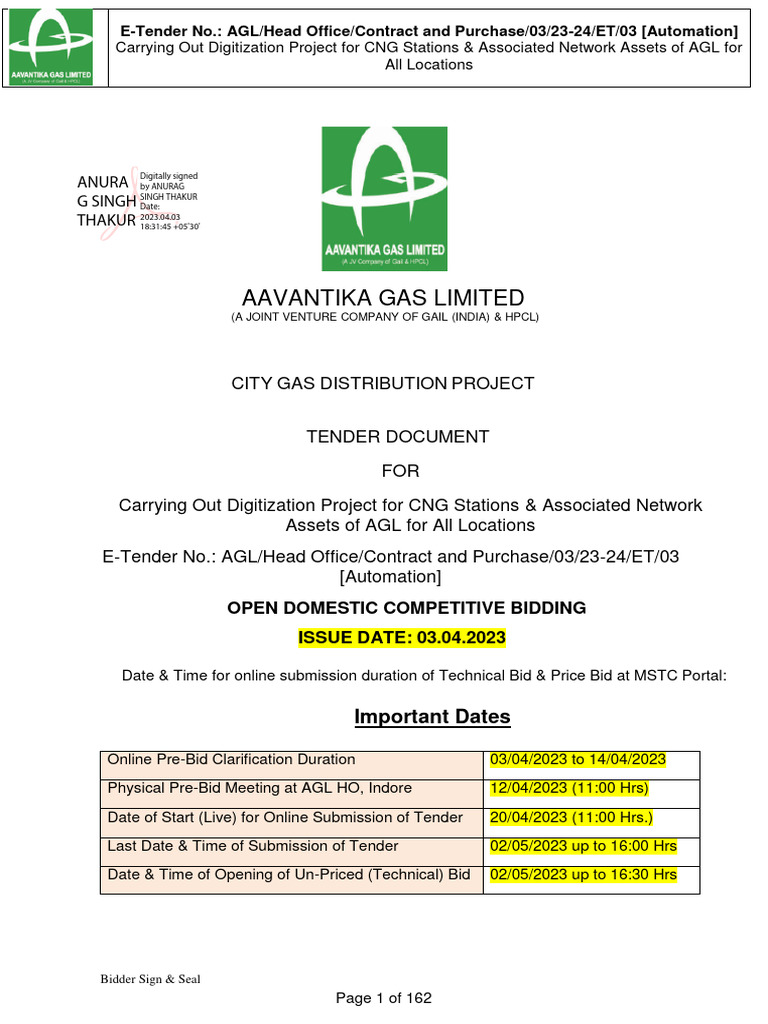 CNG Automation Tender | PDF | Request For Proposal