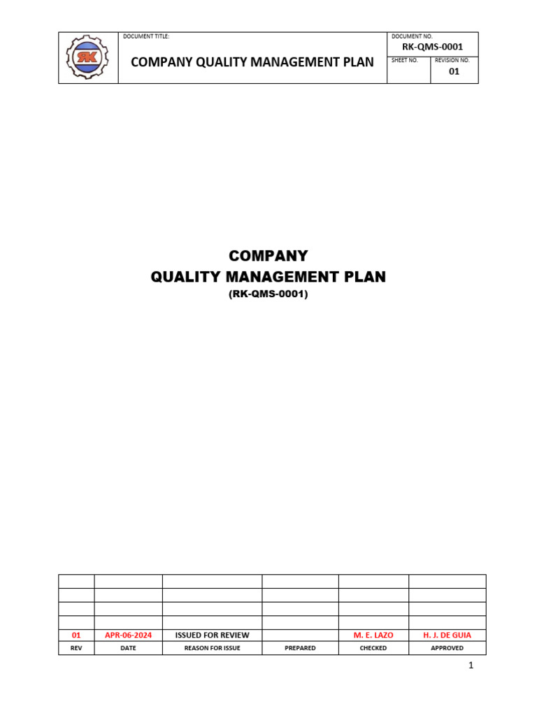 Quality Plan - Draft | PDF | Quality Assurance | Quality Management