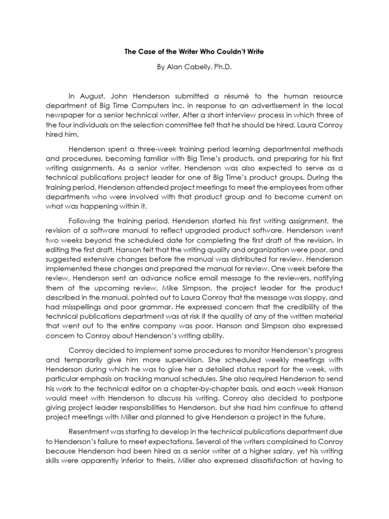 Management Case Analysis | PDF | Business