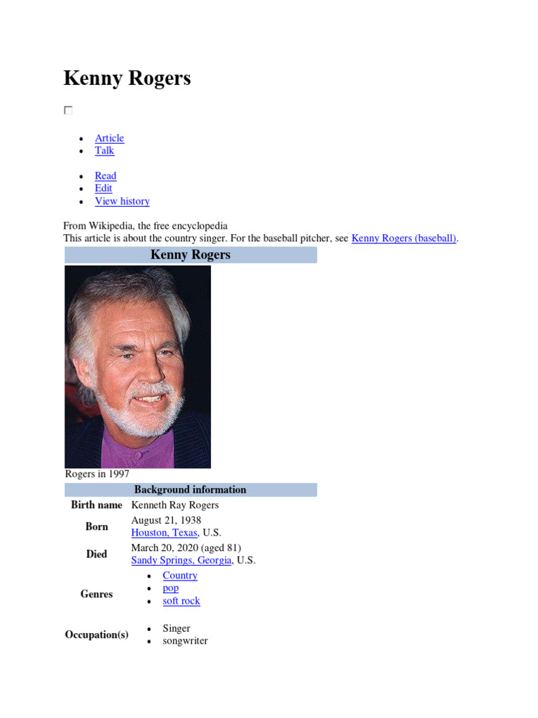 Kenny Rogers | PDF