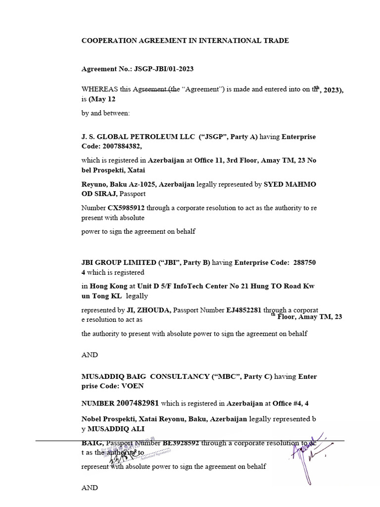 Oil Trade PRGM - 030508 | PDF | Letter Of Credit | Confidentiality