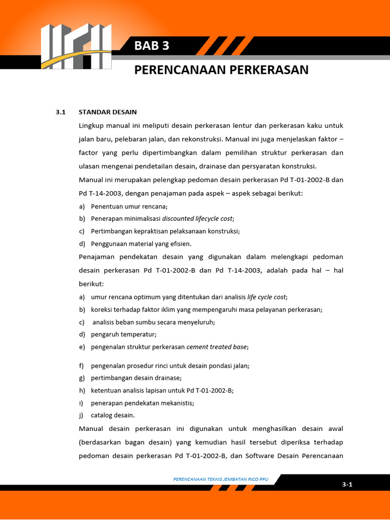 Bab 3 Perencanaan Perkerasan | PDF