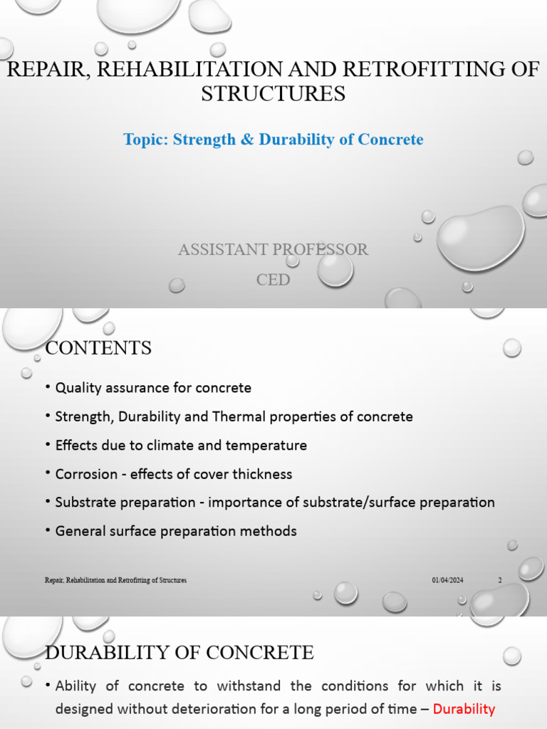 Strength & Durability | PDF | Concrete | Cement