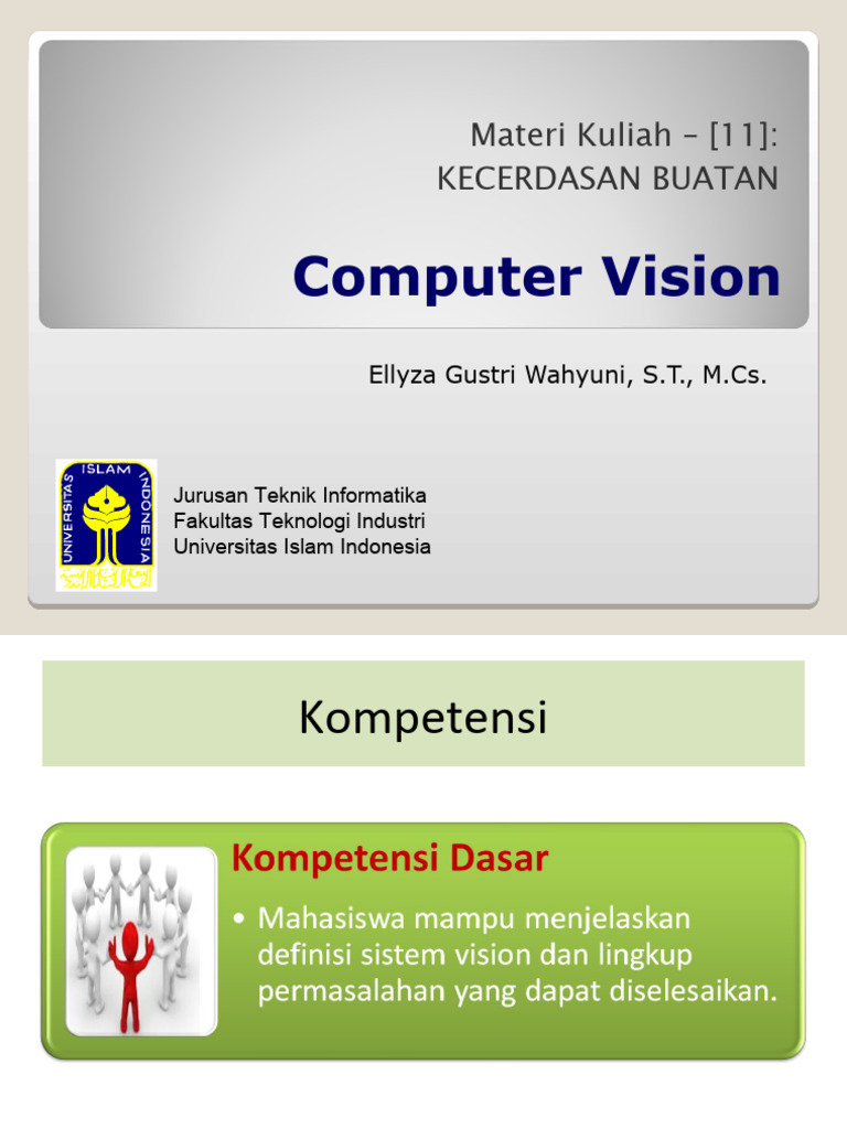 Pertemuan 11 Computer Vision | PDF | Computer Vision | Artificial Intelligence