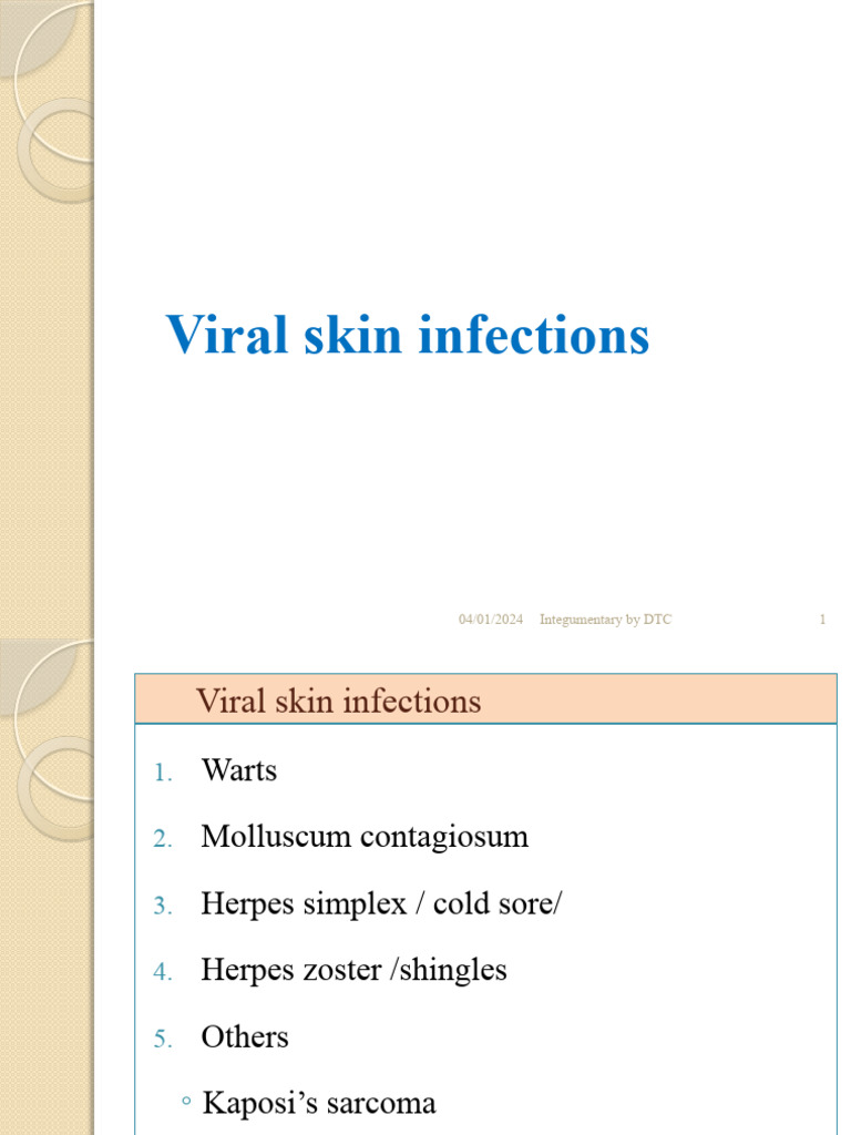 Viral Skin Infections | PDF | Microbiology | Public Health