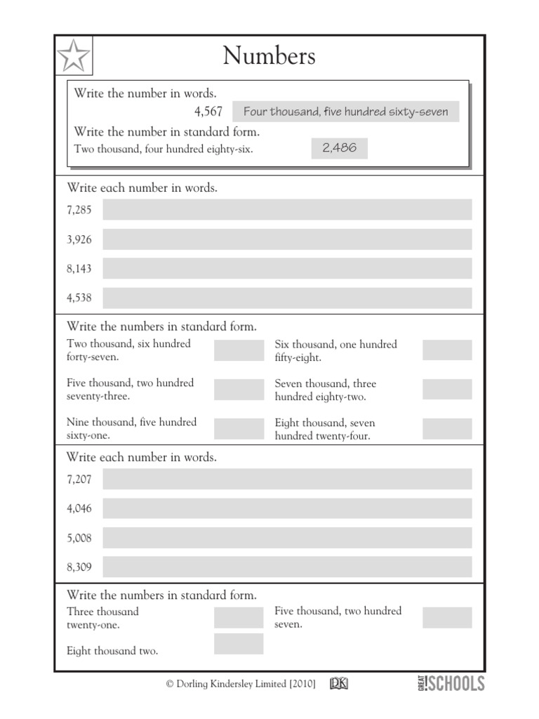 Reading and Writing Numbers | PDF