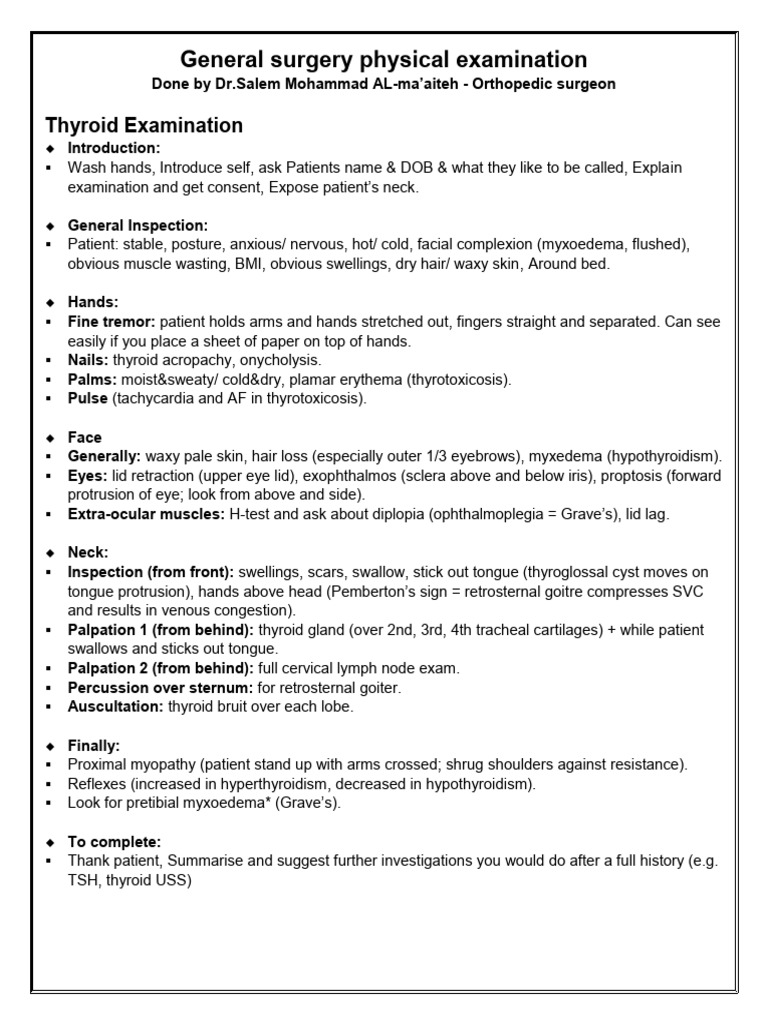 General Surgery Physical Examination | PDF | Human Leg | Testicle