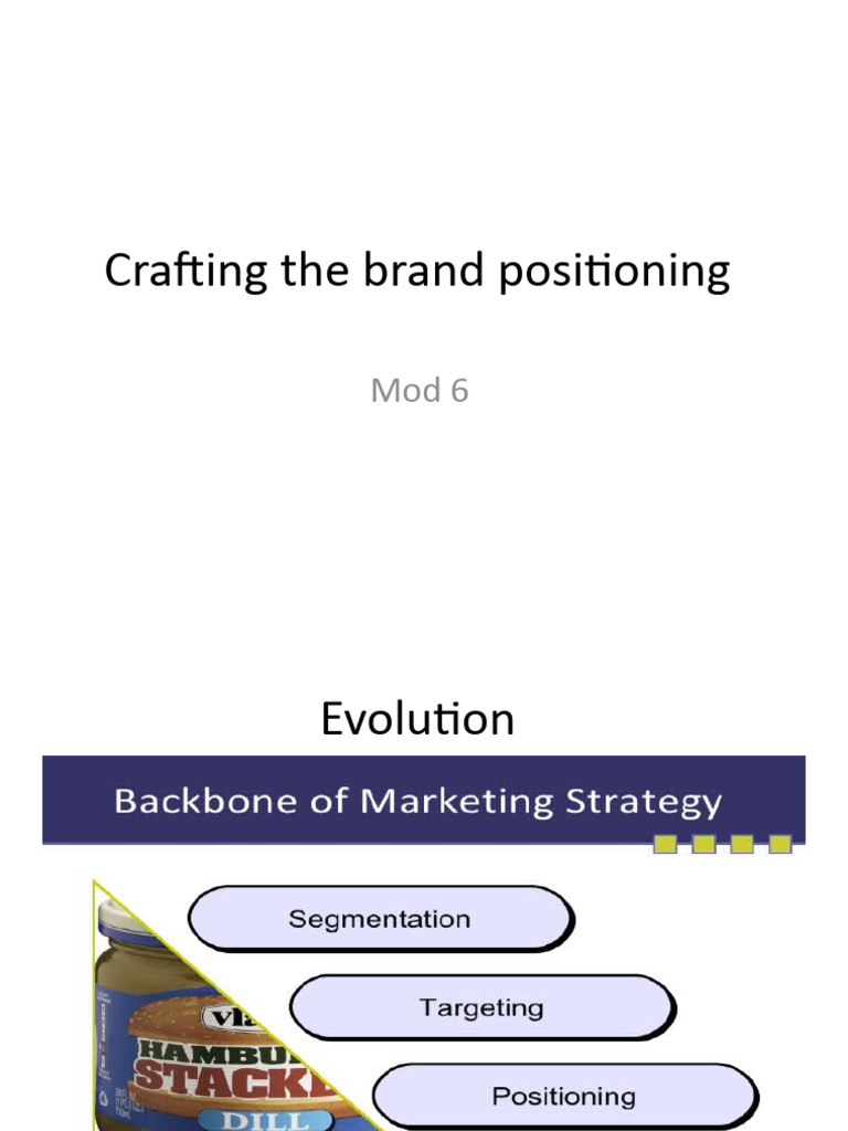 Crafting The Brand Positioning Mod 6 | PDF | Brand | Competitive Advantage