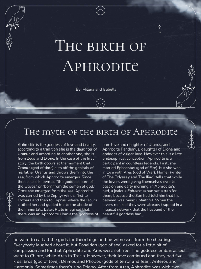 The Birth of Aphrodite | PDF | Aphrodite | Greek Mythology