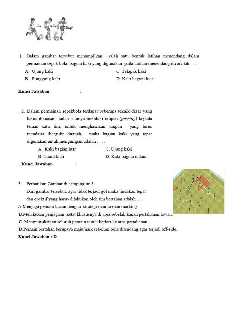 Soal Am Pjok 2023-2024 | PDF