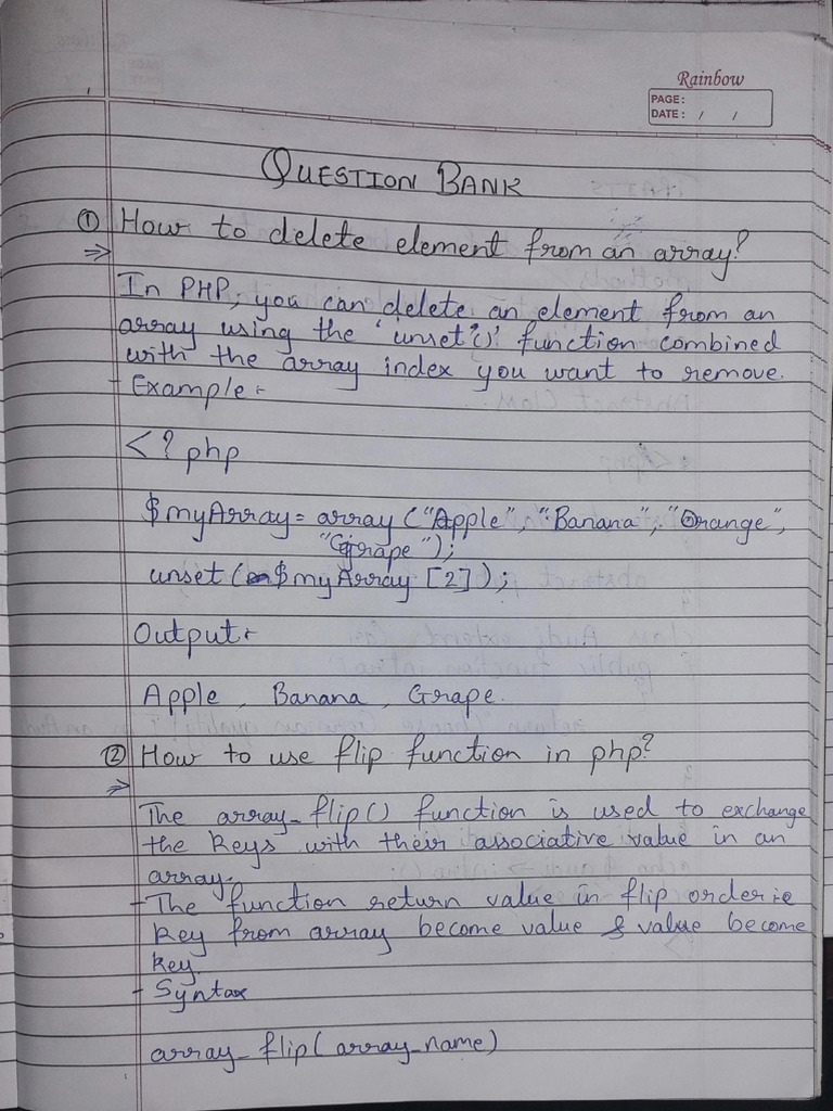 PHP Question Bank ptt2 Max | PDF