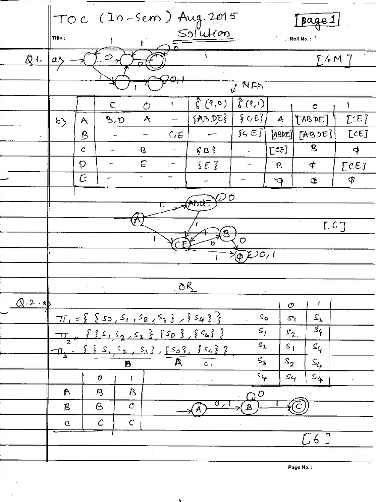 TOC Solution Page 1 | PDF