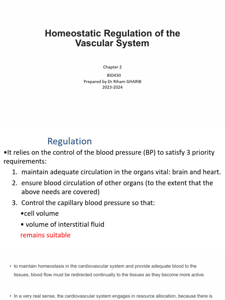 BioA430 Chapter 2 Vs RG PDF Shock Circulatory Vasodilation