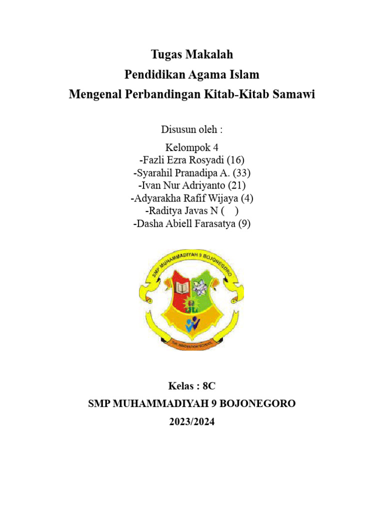 Makalah Tentang Kitab Samawi Kelompok 4 | PDF