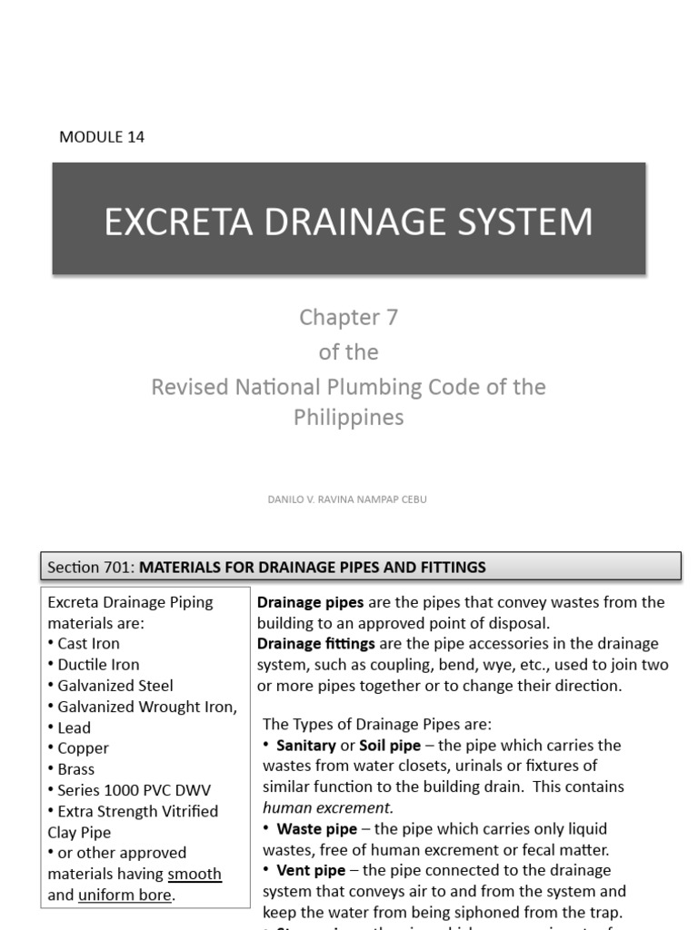 Excreta Drainage System PDF | PDF | Pipe (Fluid Conveyance) | Plumbing