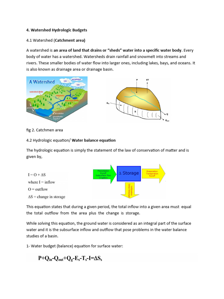Watershed | PDF | Drainage Basin | Discharge (Hydrology)