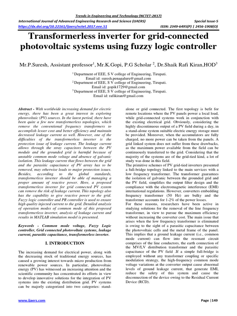 Controller Logic For Transformerless Inverter | PDF | Power Inverter ...