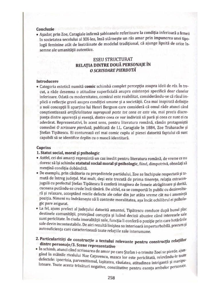 O Scrisoare Pierduta | PDF